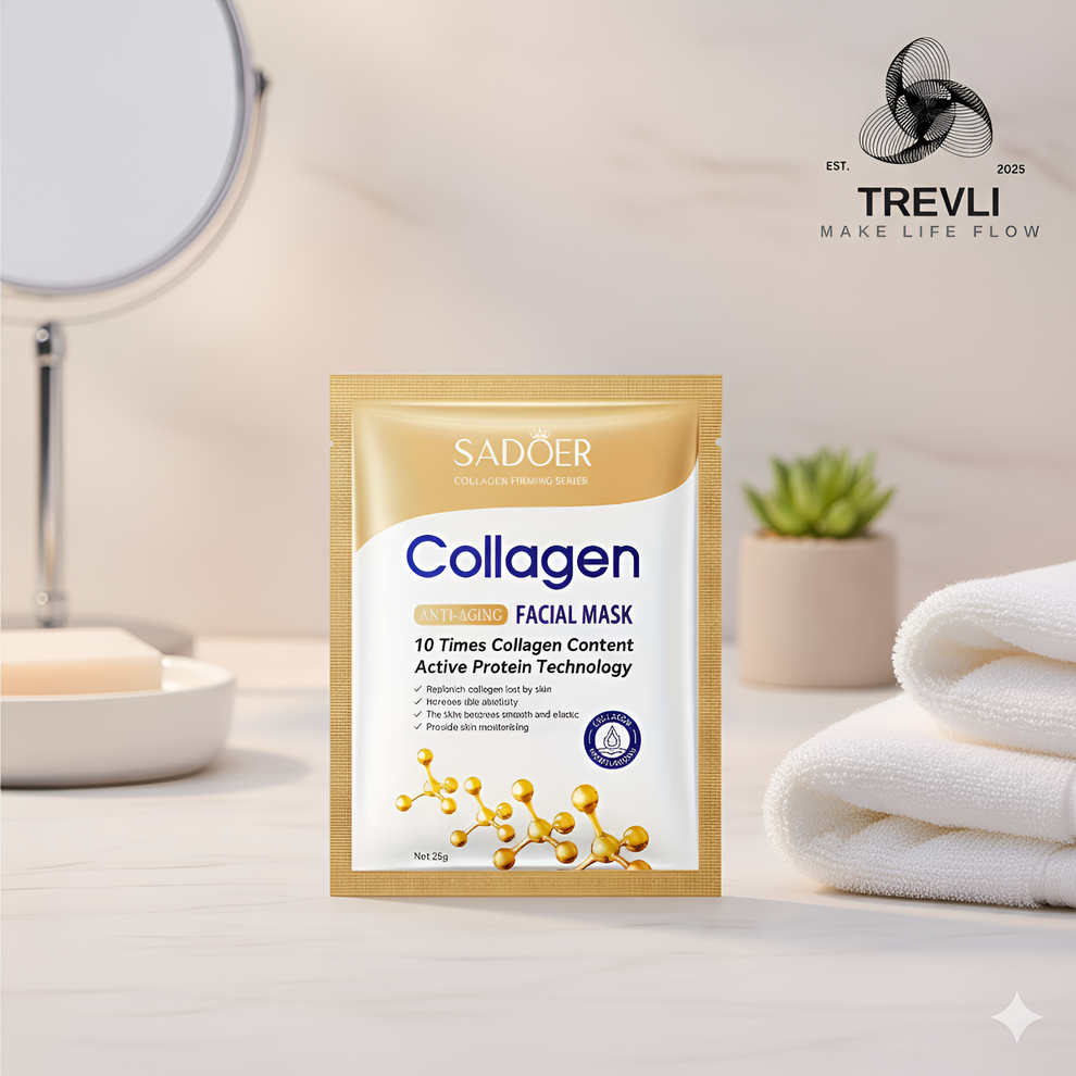 Collagen Firming Facial Mask – Deep Hydration & Anti-Aging Glow – Trevli